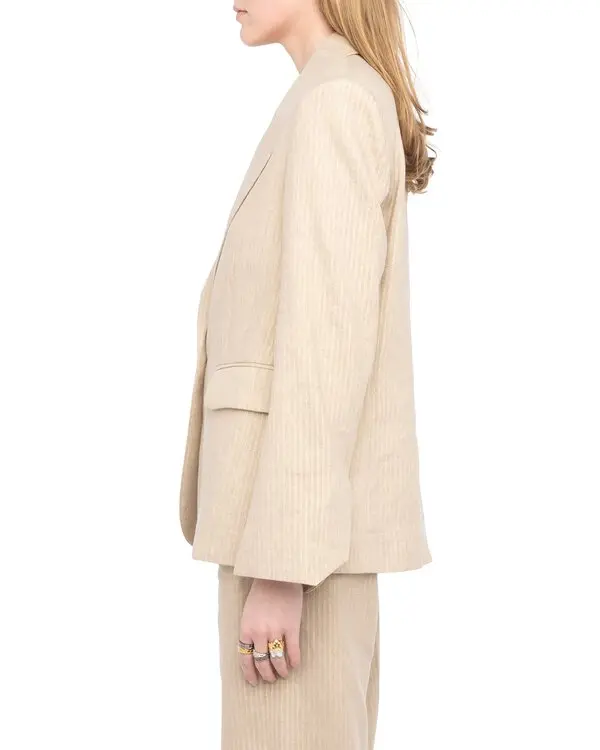 Zadig&Voltaire Vavy Tailleur Pinstripe Blazer - Cookie