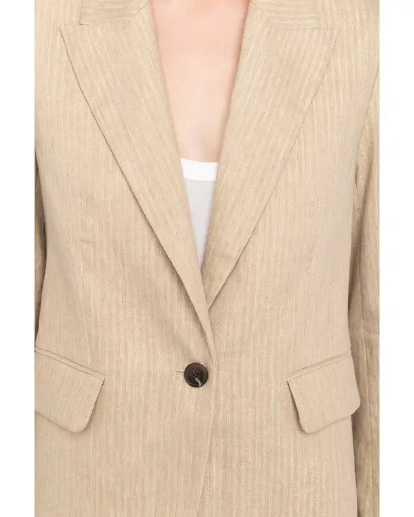 Zadig&Voltaire Vavy Tailleur Pinstripe Blazer - Cookie