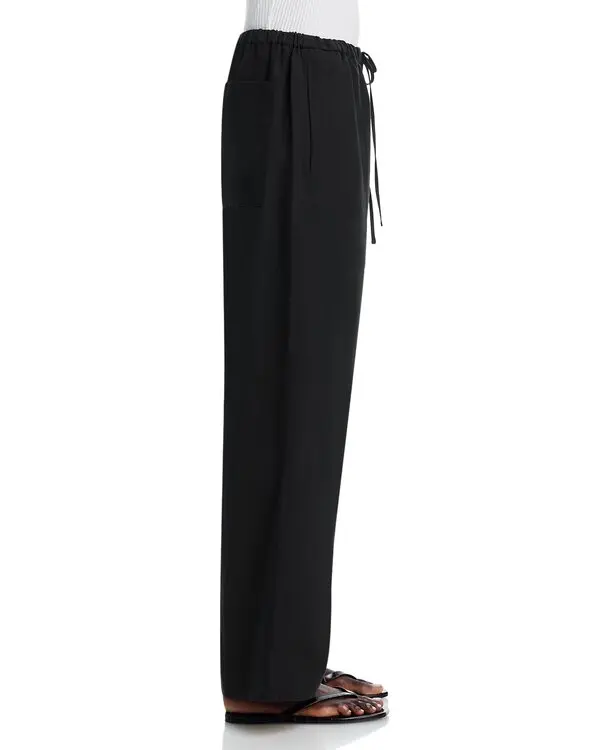 TOTEME Fluid Drawstring Trousers - Black