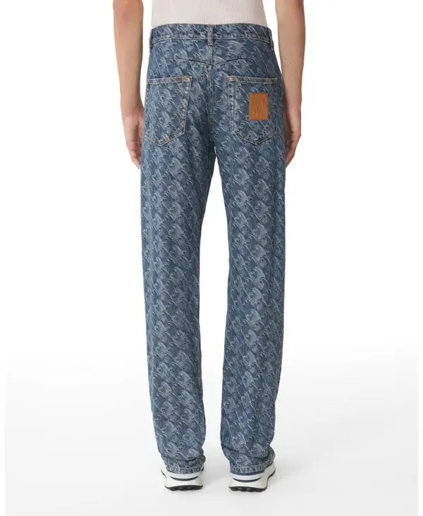 LANVIN Lunar Year Jacquard Denim Pants - Medium Blue