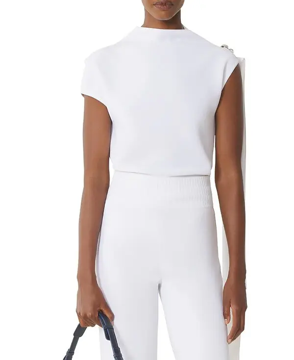 LANVIN Viscose Knit Top - White.