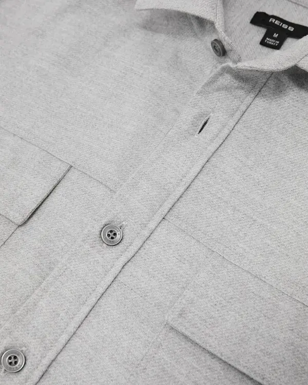REISS Regular Fit Pocket Shirt - Grey