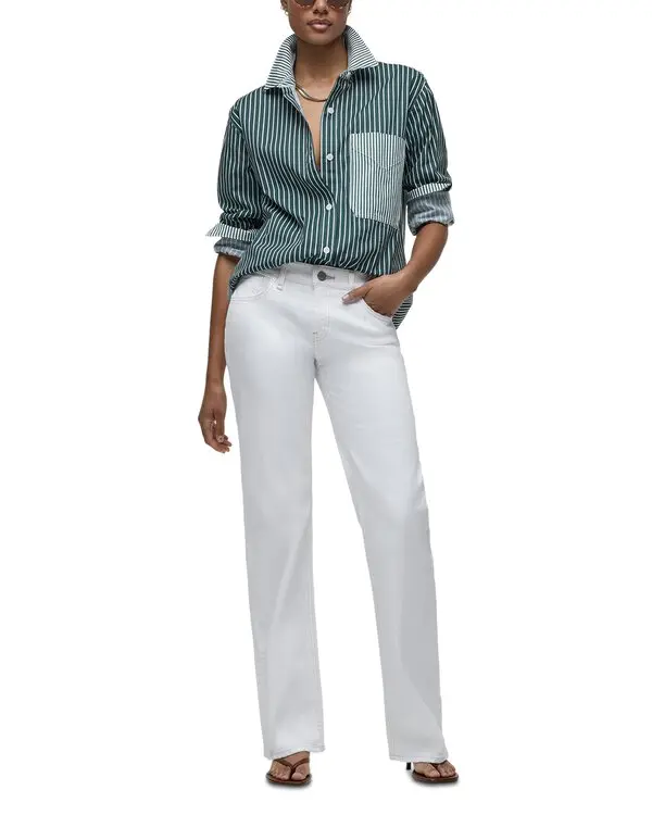 Hudson Jeans Kelli Low-rise Loose Straight Jeans - White