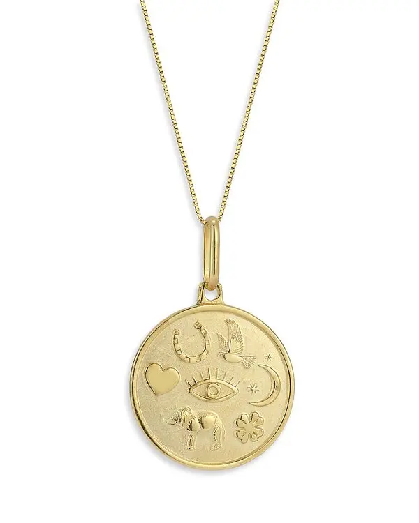 MOON & MEADOW 14k Yellow Lucky Charm Pendant Necklace - Gold