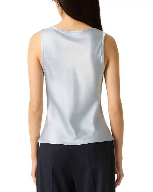 ARGENT Silk Tank Top - Maya Blue