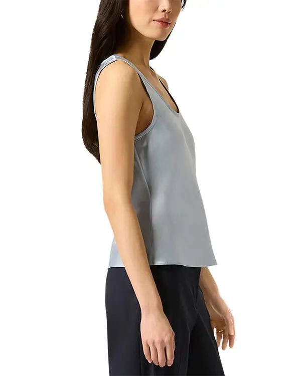 ARGENT Silk Tank Top - Maya Blue