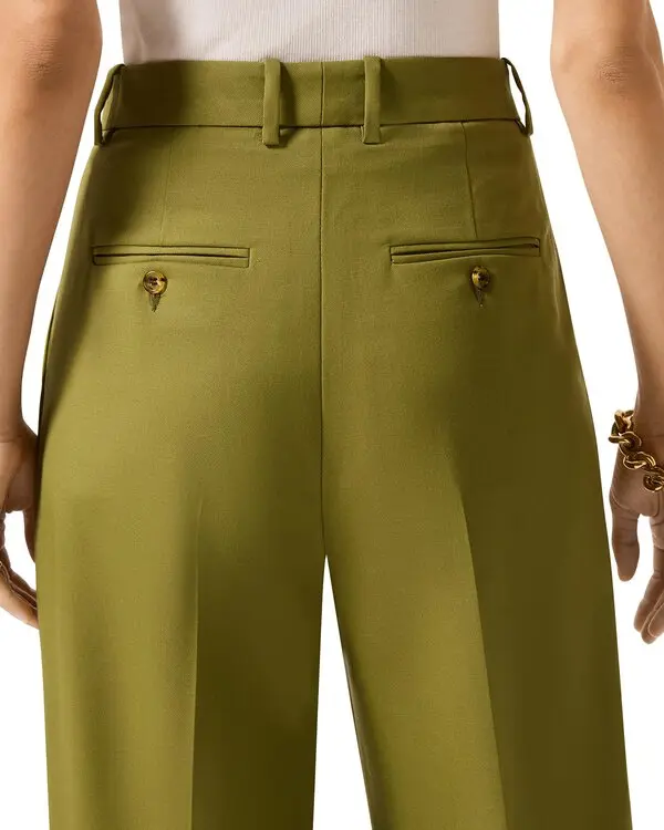 ARGENT Pleated Tapered Trousers - Pickle
