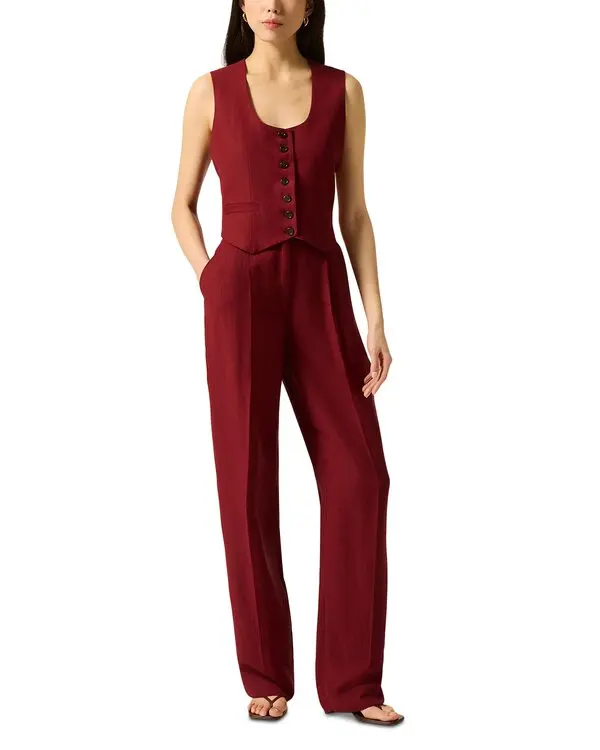 ARGENT Mock Neck Bodysuit - Maroon