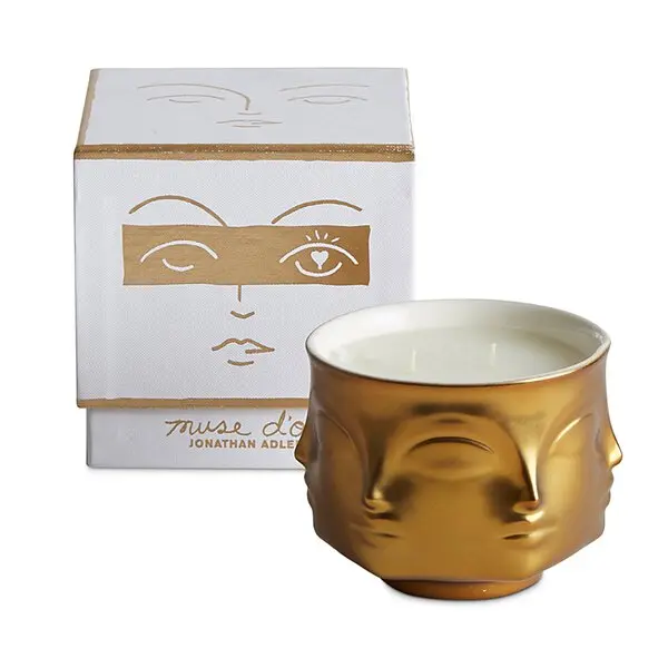 Jonathan Adler Muse D'or Ceramic Candle - Gold