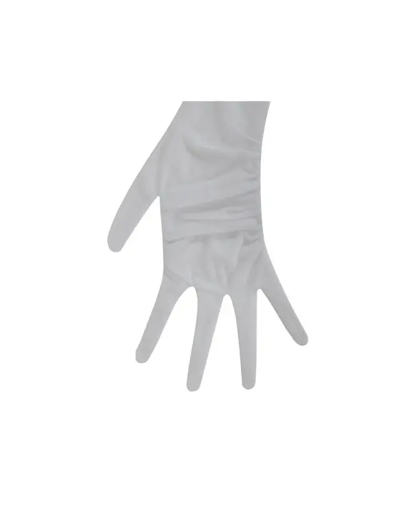 MISS CIRCLE NEW YORK Qira Mesh Opera-length Gloves - White