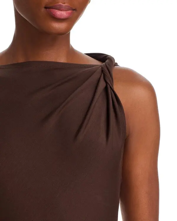 Veronica Beard Otessa Twisted Strap Top - Dark Mocha