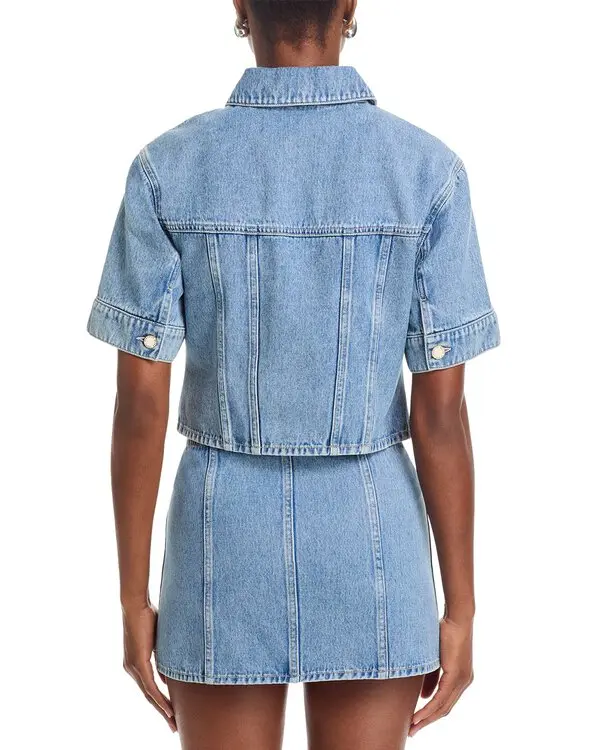 Veronica Beard Malcom Denim Jacket - Silver Dust