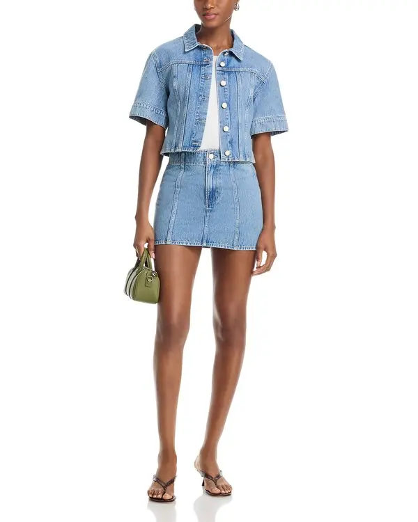 Veronica Beard Malcom Denim Jacket - Silver Dust
