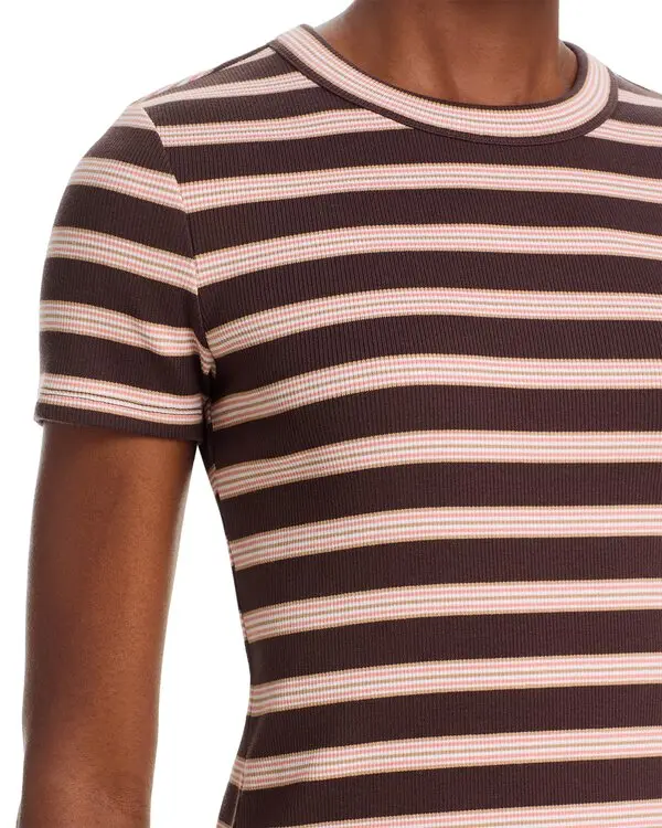 Veronica Beard Pruitt Tee - Brown Stripe