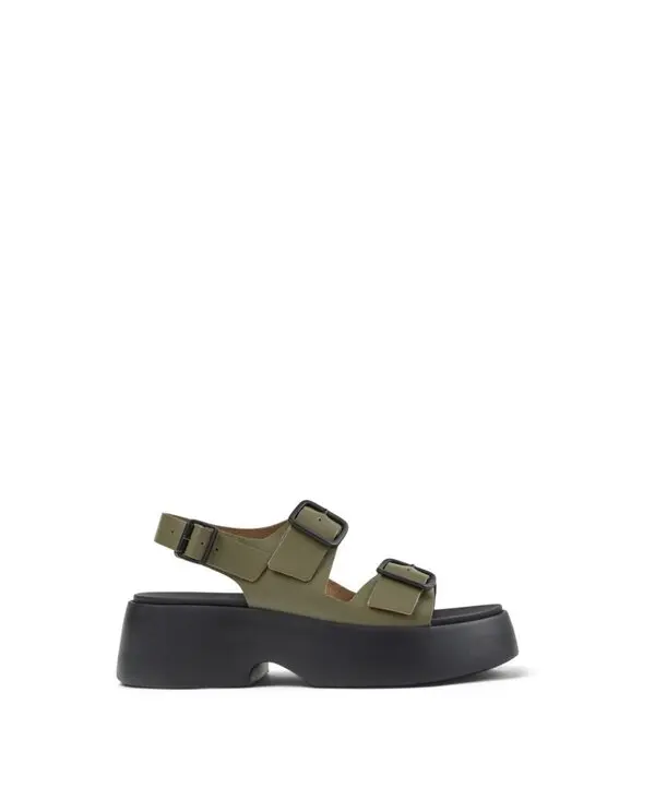 Camper Tasha Leather Sandal - Green