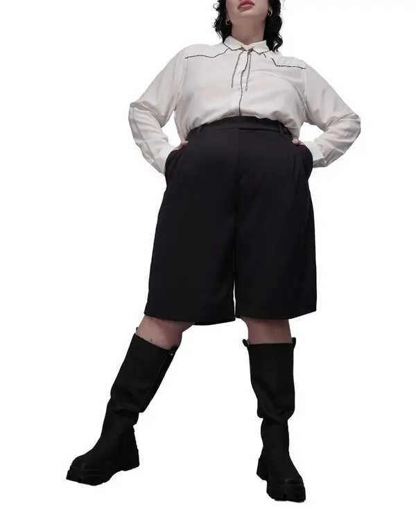 WILDFANG Empower Wide Leg Short - Black