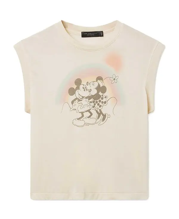 Junk Food Clothing Mickey And Minnie Kiss Vintage Tissue Tank - Birch