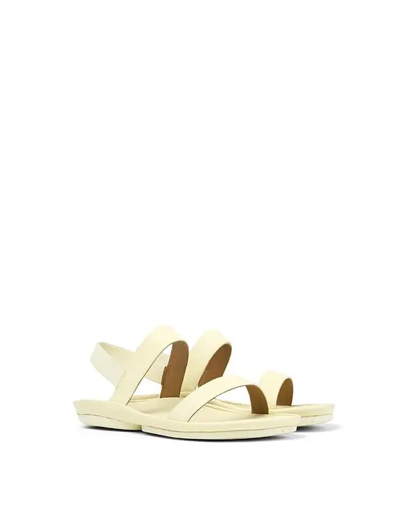 Camper Right Isla Leather 2-strap Sandal - Yellow