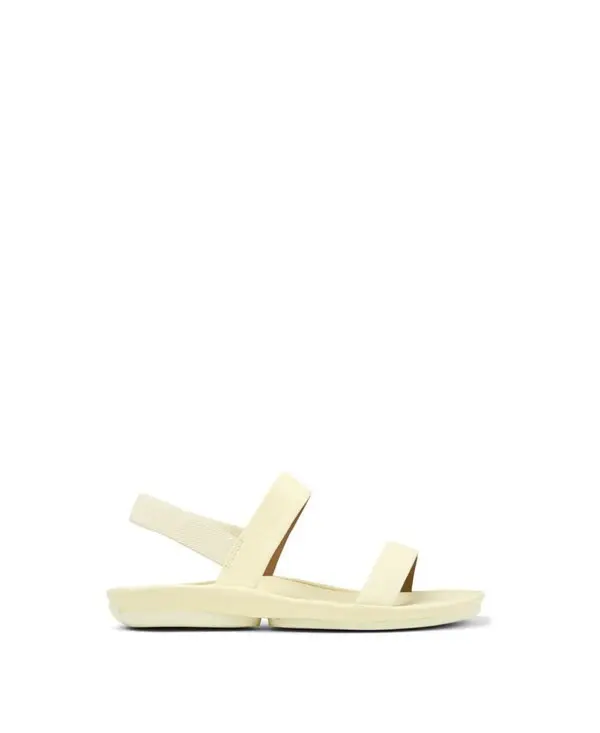 Camper Right Isla Leather 2-strap Sandal - Yellow
