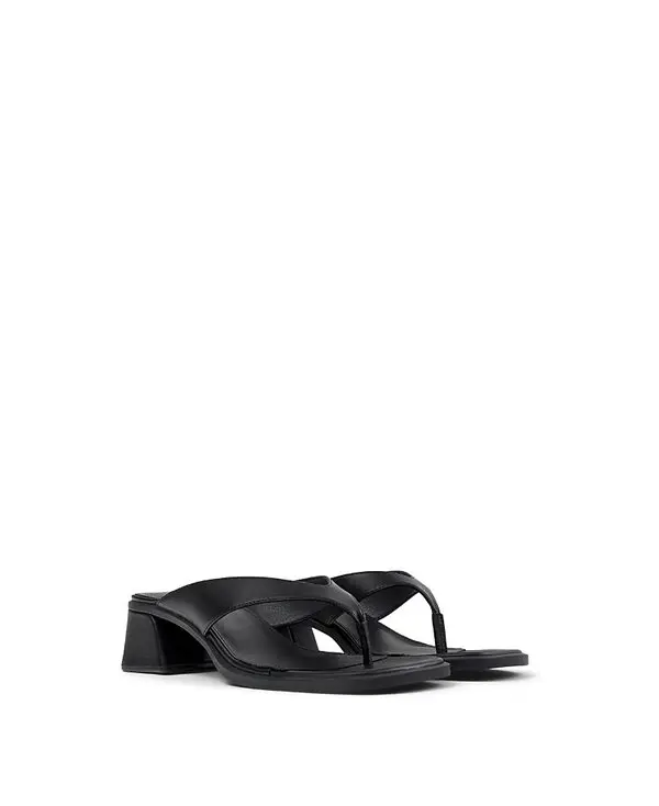 Camper Kora Leather Sandals - Black