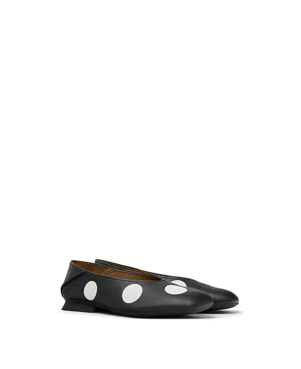 Camper Casi Myra Twins Leather Ballerinas - Black