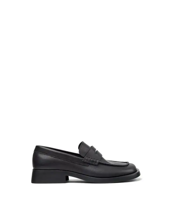 Camper Leather Moccasin Loafer - Black
