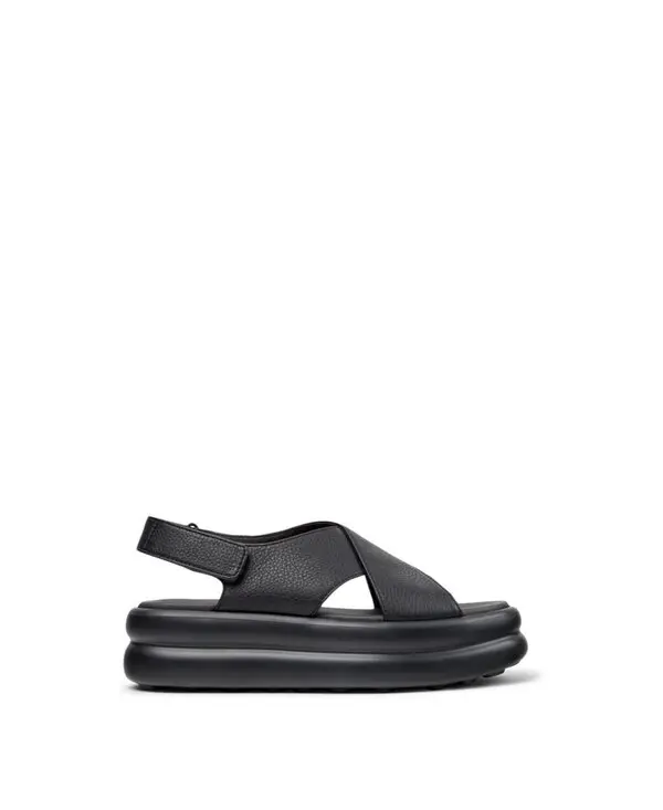Camper Pelotas Flota Up Leather X-strap Sandal - Black