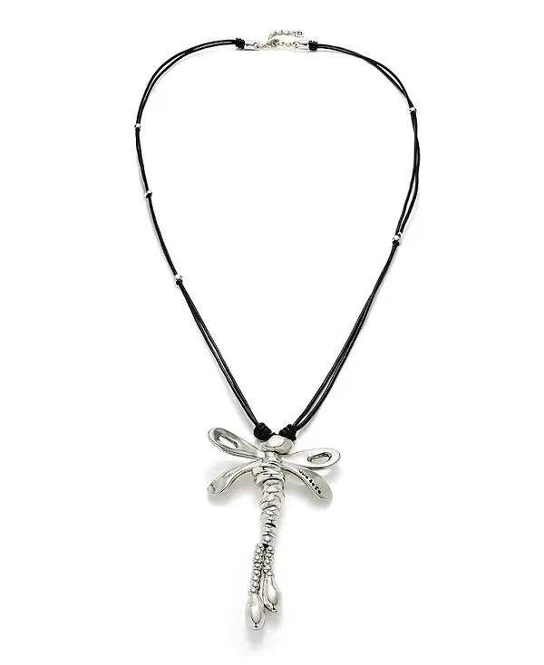 UNODE50 Dragonfly Pendant Necklace - Silver