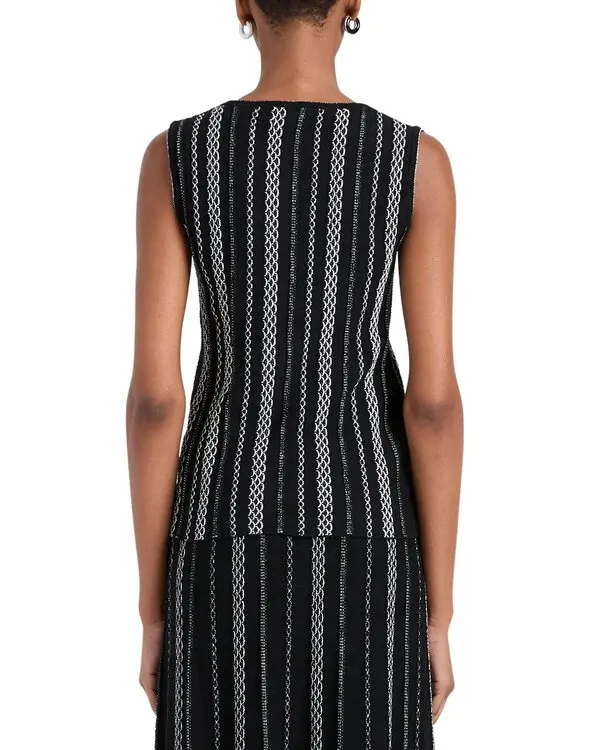 Proenza Schouler White Label Alyna Textured Vest - Black/white