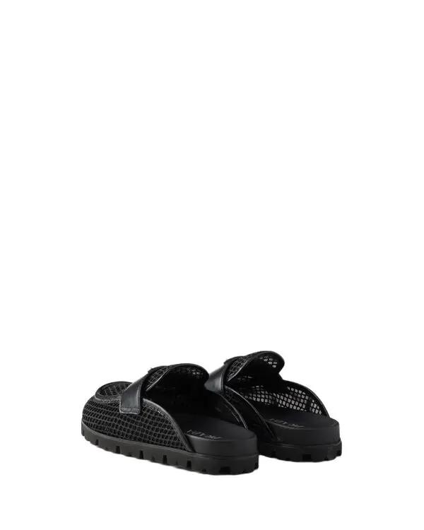Prada Mesh Fabric Mules