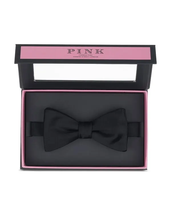 Thomas Pink Satin Self-tie Bow Tie