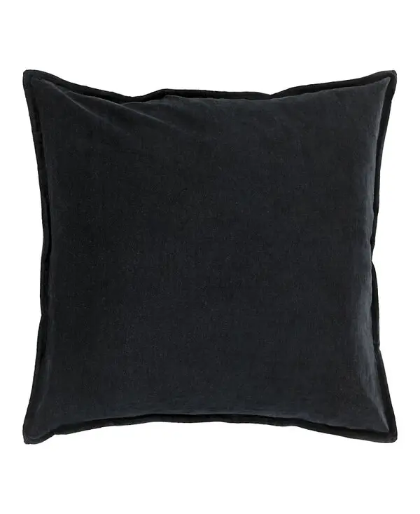 SURYA Cotton Velvet Decorative Pillow - Black