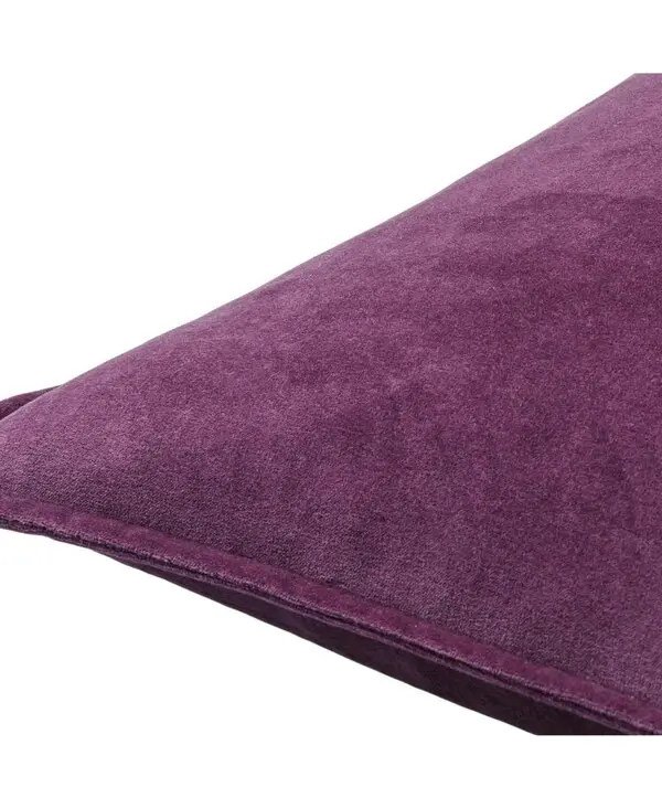 SURYA Cotton Velvet Decorative Pillow - Dark Plum