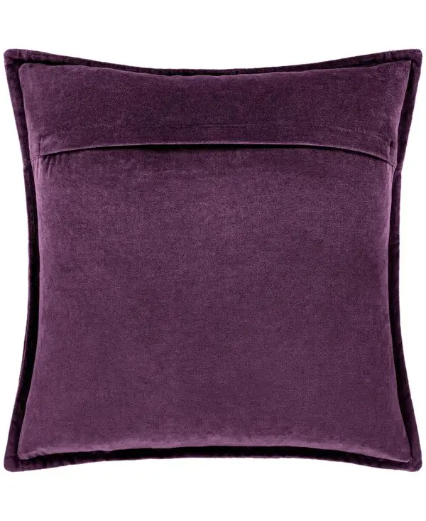 SURYA Cotton Velvet Decorative Pillow - Dark Plum