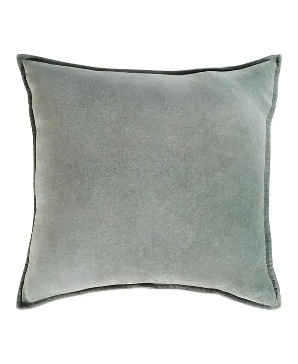 SURYA Cotton Velvet Decorative Pillow - Sage