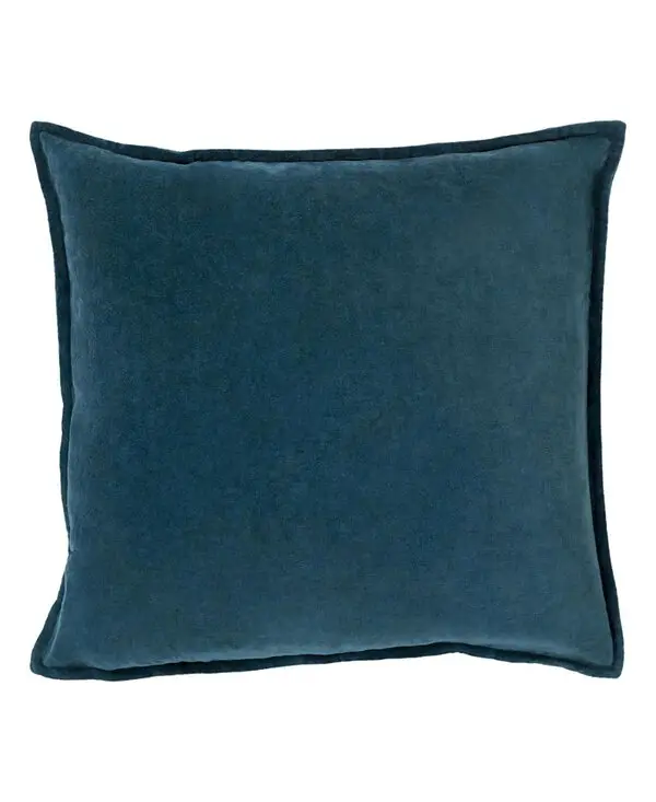 SURYA Cotton Velvet Decorative Pillow - Deep Teal