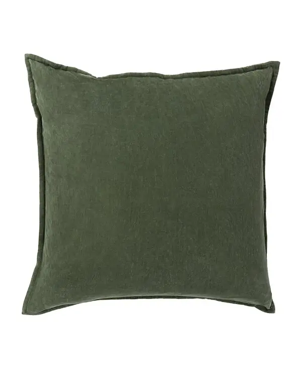 SURYA Cotton Velvet Decorative Pillow - Medium Green