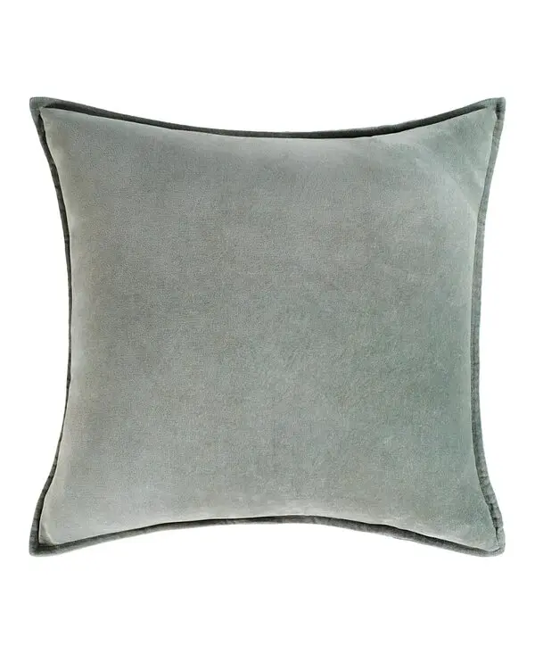 SURYA Cotton Velvet Decorative Pillow - Sage