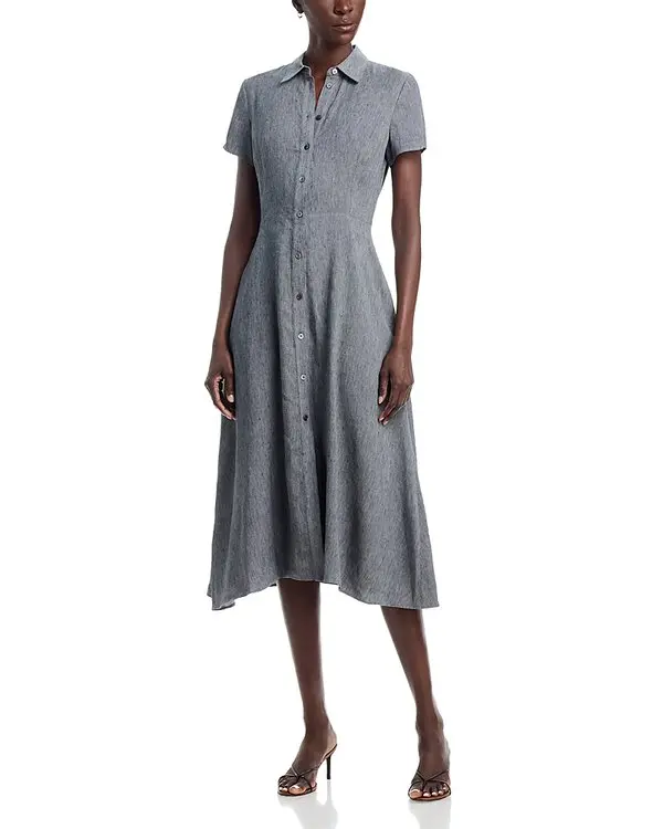 Theory Short Sleeve Shirtdress - Ink Blue