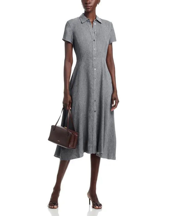 Theory Short Sleeve Shirt Dress - Ink Blue