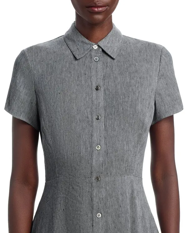 Theory Short Sleeve Shirt Dress - Ink Blue