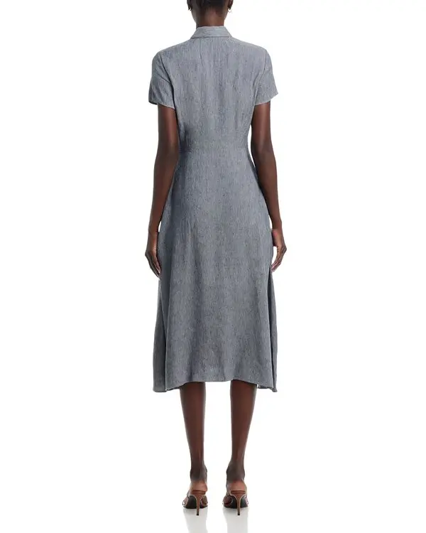 Theory Short Sleeve Shirt Dress - Ink Blue