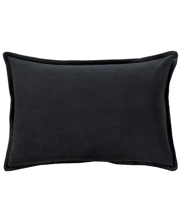 SURYA Cotton Velvet Decorative Pillow - Black