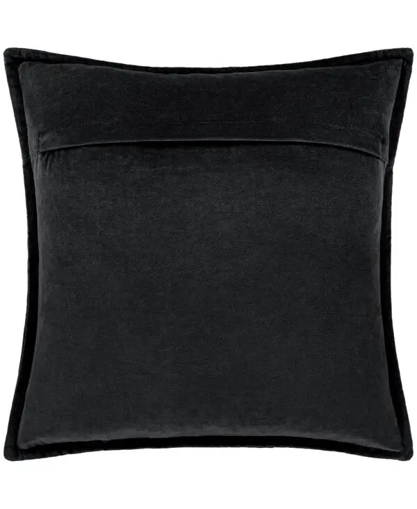 SURYA Cotton Velvet Decorative Pillow - Black