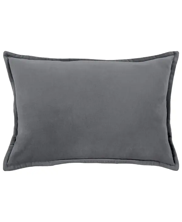 SURYA Cotton Velvet Decorative Pillow - Charcoal