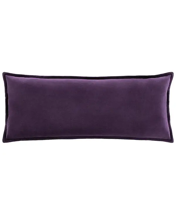 SURYA Cotton Velvet Decorative Pillow - Dark Plum
