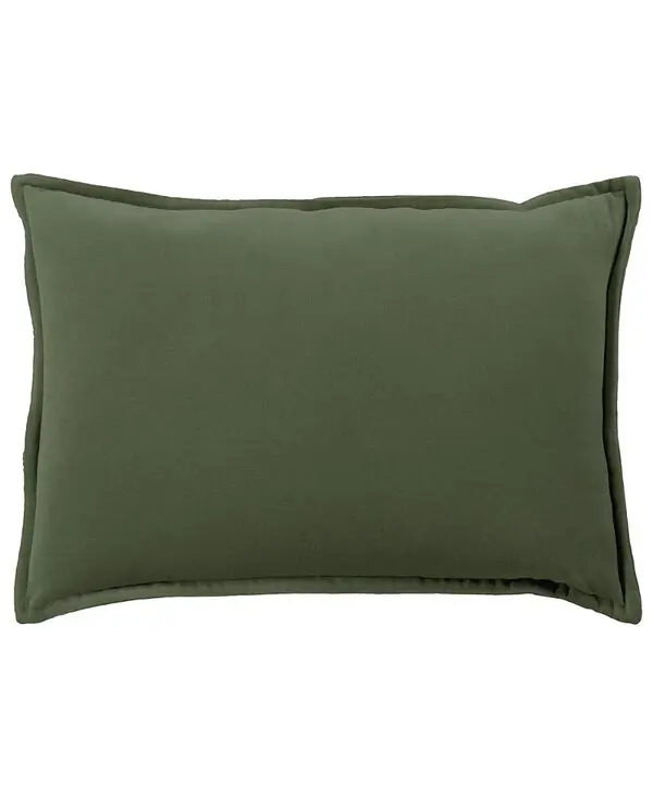 SURYA Cotton Velvet Decorative Pillow - Medium Green