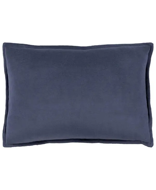 SURYA Cotton Velvet Decorative Pillow - Navy