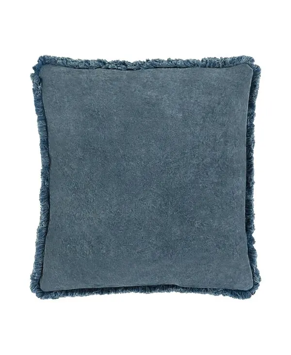SURYA Washed Cotton Velvet Decorative Pillow - Teal