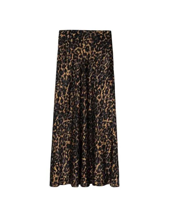 NOCTURNE Printed Leopard Midi Skirt